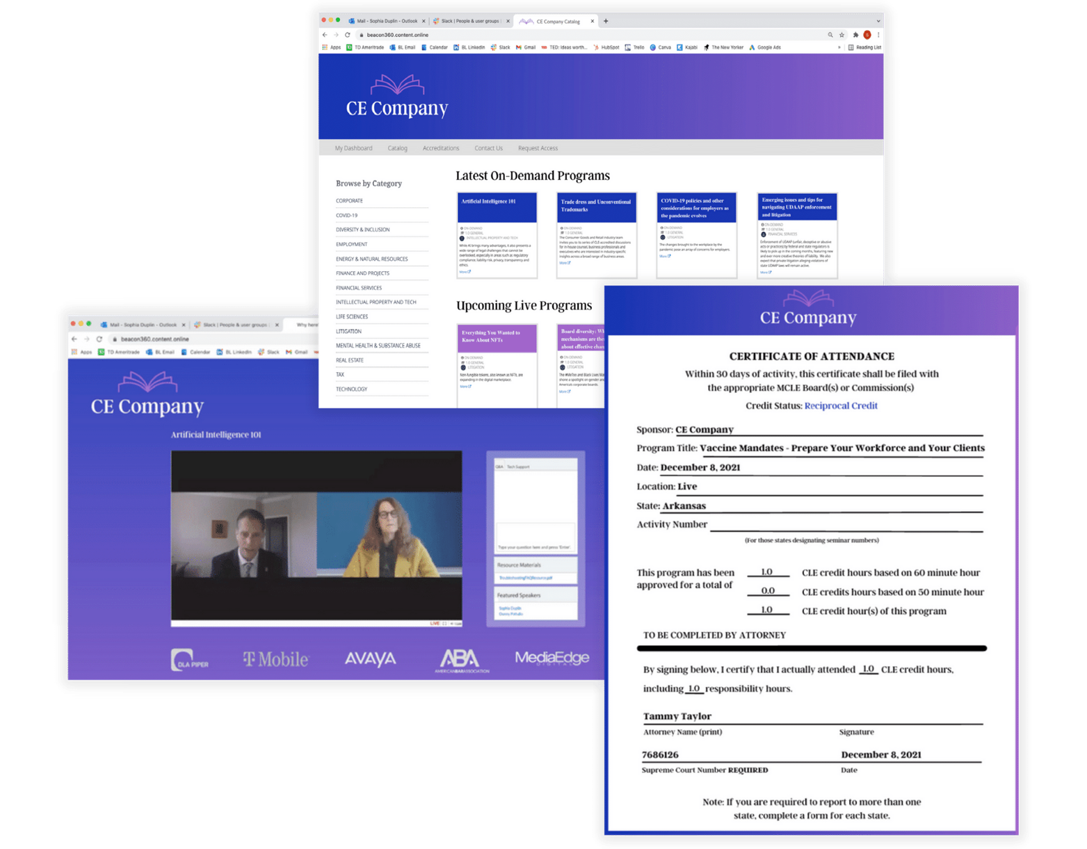 Streamline Continuing Education & Certificate Delivery
