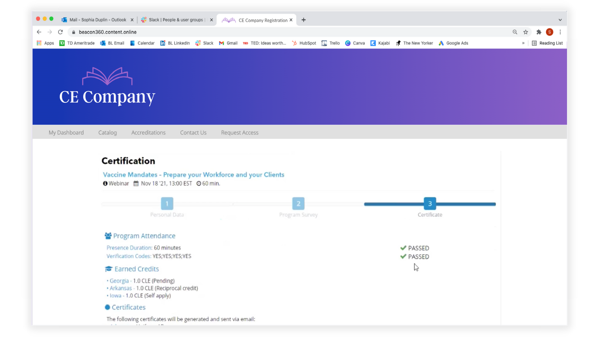 Certificate Delivery | BeaconLive