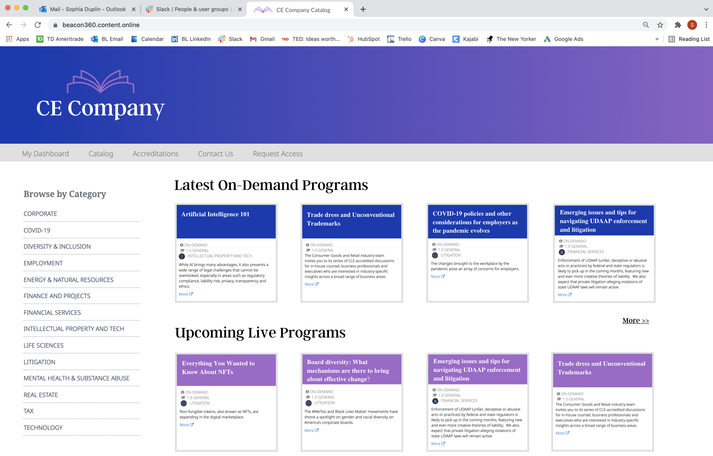 CE Catalogs, eLearning Libraries & Knowledge Bases